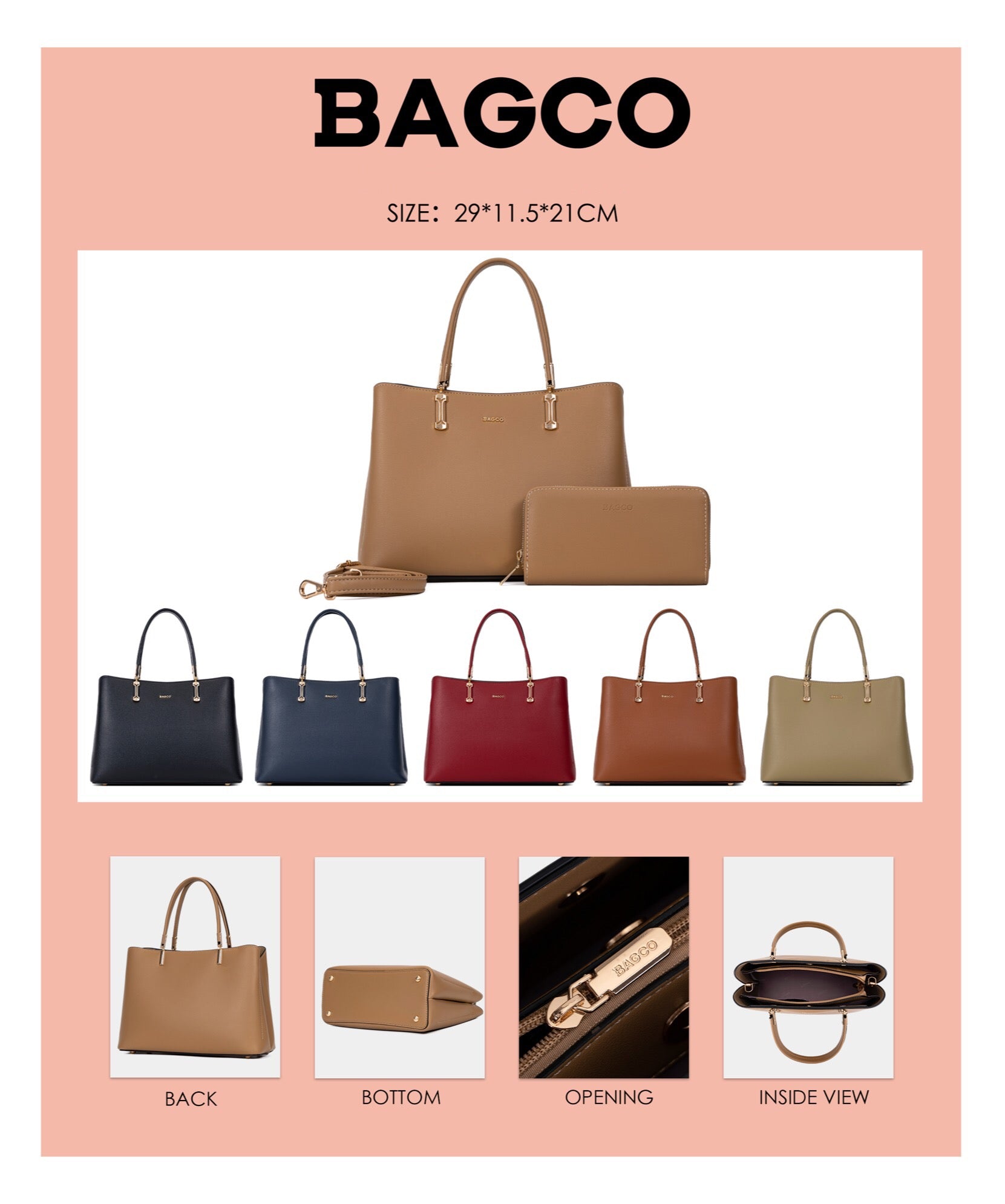Bagco Amelia - Kkaki – madamforbag